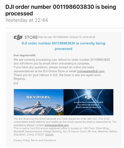 Dji refund policy store