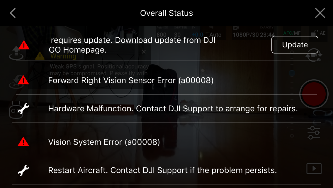 Mavic Mini Vision Sensor Error Code 10001 code DJI FORUM Mavic Mini Vision Sensor Error Code 10001 code DJI FORUM