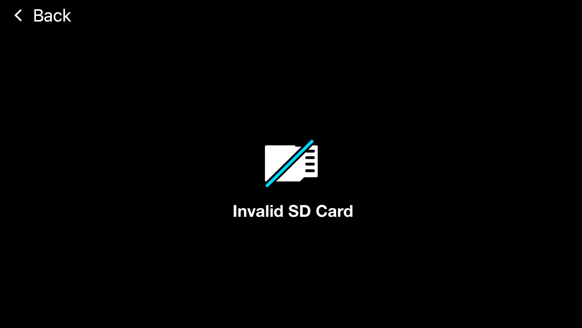 Invalid SD card | DJI FORUM