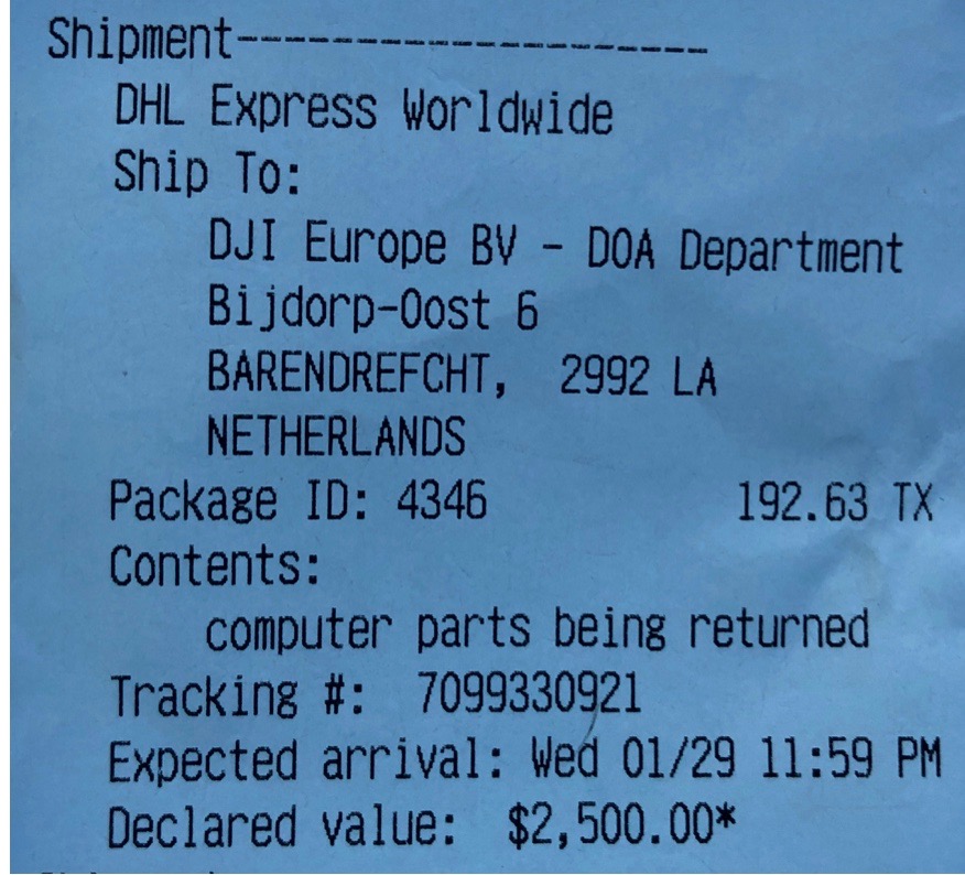 Checking on return/refund | DJI FORUM
