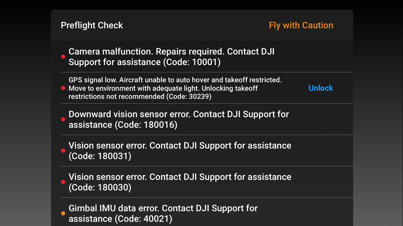 Mavic Mini Vision Sensor Error Code 10001 code DJI FORUM Mavic Mini Vision Sensor Error Code 10001 code DJI FORUM