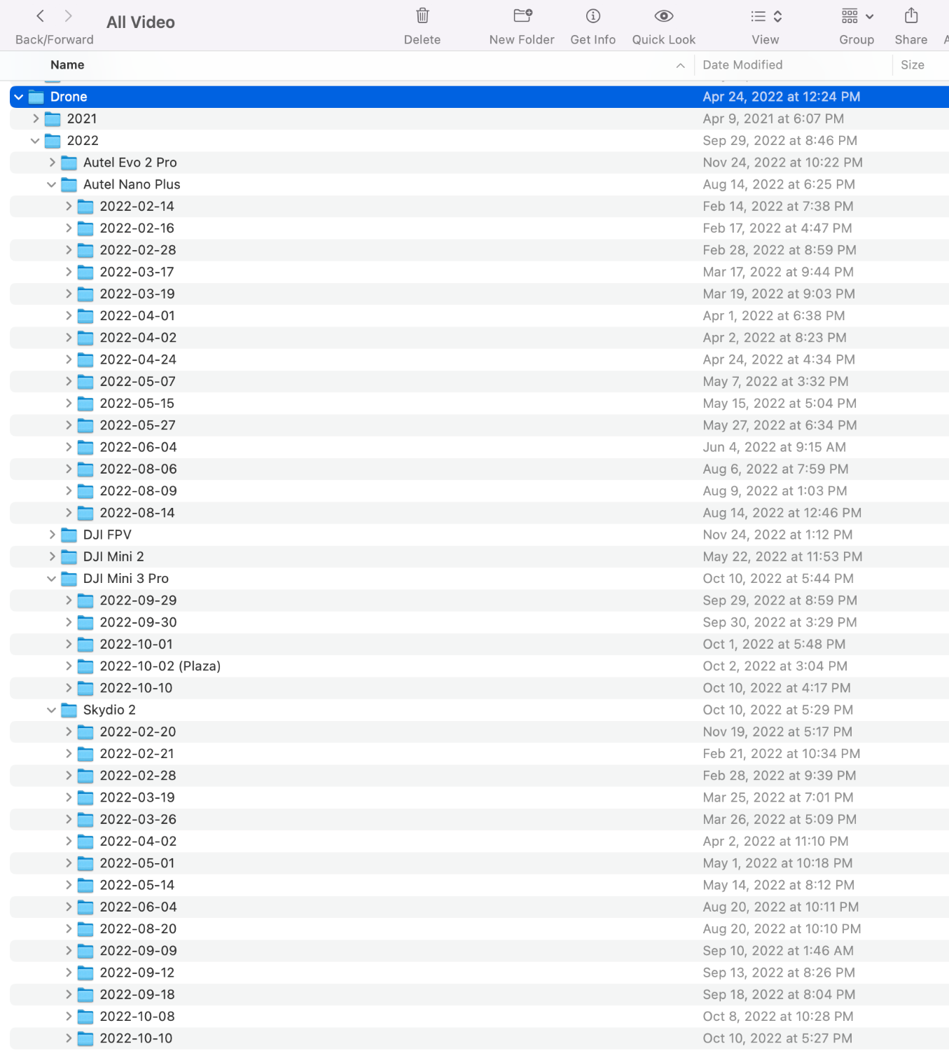 Mac Finder updates timestamp of viewed folders. | DJI FORUM